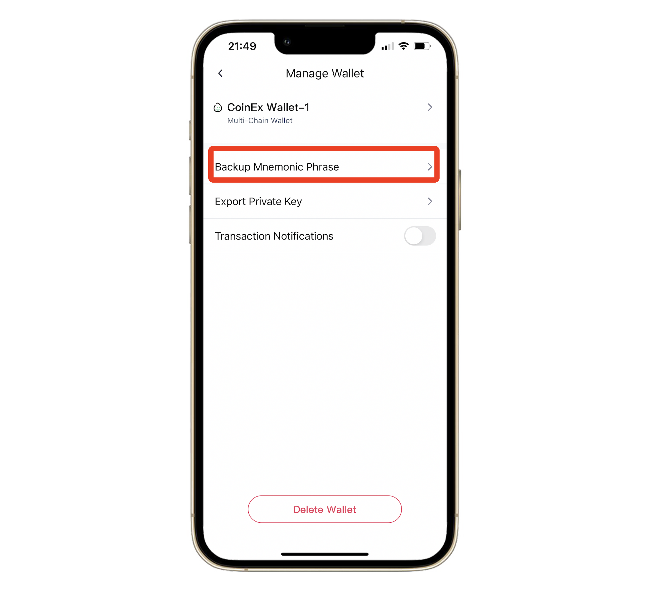 How to encrypt backup mnemonics – CoinEx Wallet